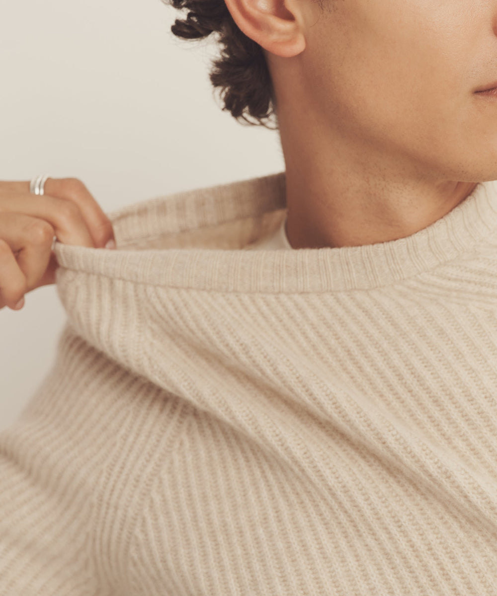 Luxe Cashmere Fisherman Crewneck Sweater – NAADAM Luxe Cashmere Fisherman Crewneck Sweater – NAADAM