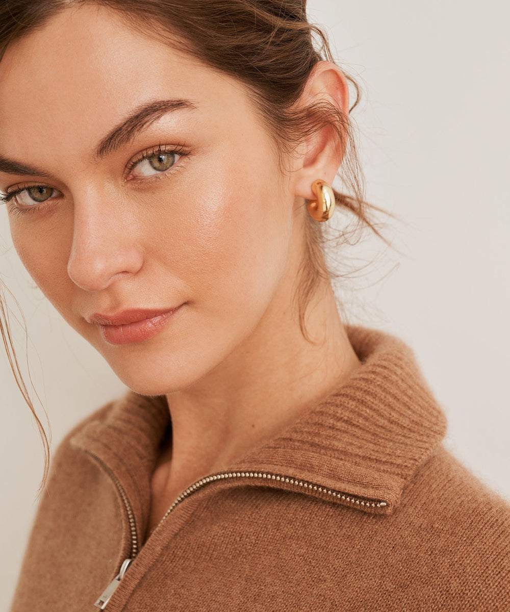 Luxe Cashmere High Neck Quarter Zip – NAADAM