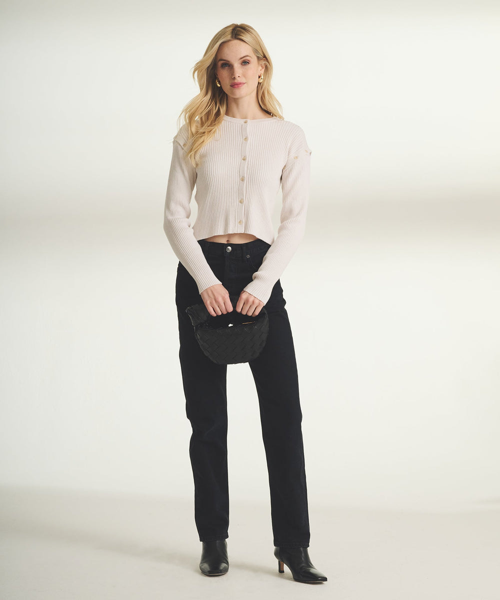 Cotton Cashmere Marled Convertible Sleeve Cardigan – NAADAM