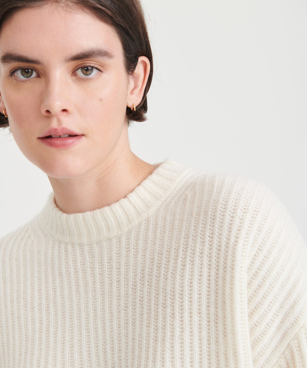 Super Luxe Cashmere Fisherman Sweater – NAADAM