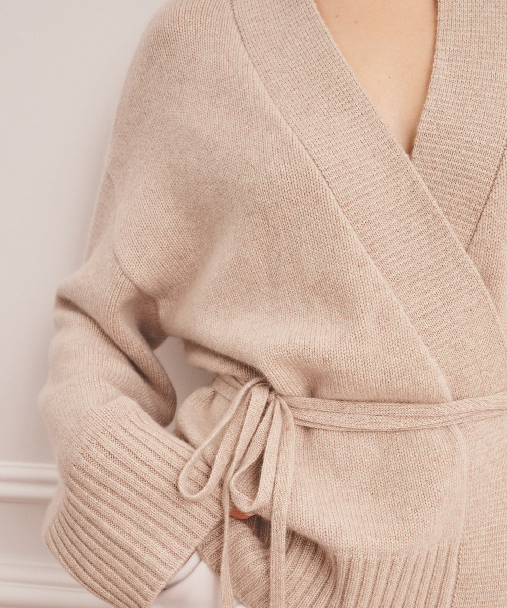 Super Luxe Cashmere Tie Waist Cardigan – NAADAM