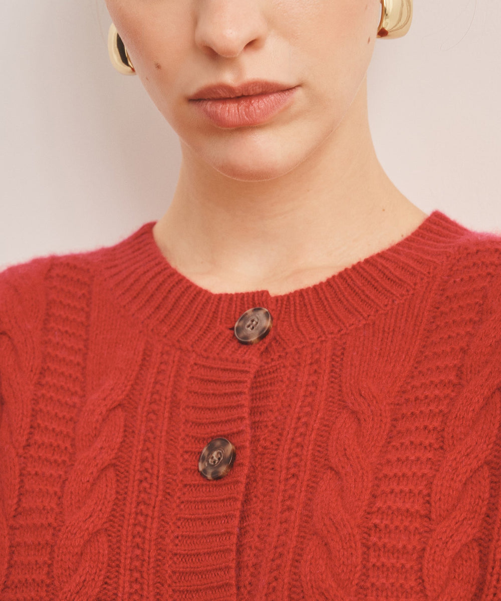 Super Luxe Cashmino Cable Cardigan – NAADAM
